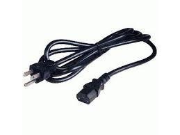 China North American 3 Pin Power Cord , Black Computer Monitor Power Cord for sale