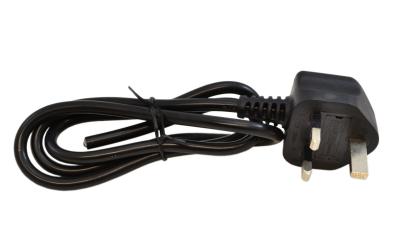 China Black British Laptop Power Cord High Temperature Resistance With High Safety for sale