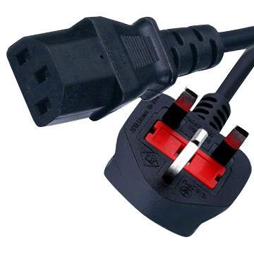 China Home Use Durable UK Power Cord Customized Cable Color And Length for sale