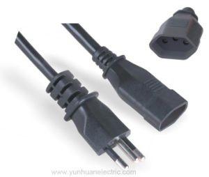 China C13 PVC Brazil Power Cord For Induction Cookers / Electric Fans for sale
