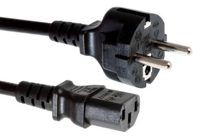 China Long 3 Prong TV European Power Cord UL Listed Safety For Computer Monitor for sale