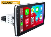 China Retractable Single Din Android Car Stereo 10in Car Stereo Rotatable 360 Degree for sale