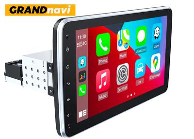 China Retractable Single Din Android Car Stereo 10in Car Stereo Rotatable 360 Degree for sale
