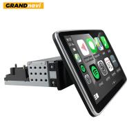 China 1din 10 inch multimedia single din android car stereo audio retractable 1 din car radio carplay rotatable 360 degreeo for sale