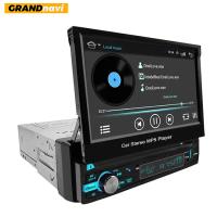 China Single Din Car Radio 7inch 1din Retractable touch Screen Car Stereo Radio Audio Mp5 Player Auto Stereo for sale