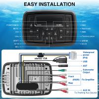 China GRANDnavi Boat Bluetooth Marine Stereo Radio AM FM Tuner Bluetooth Streaming Music Digital Media for sale