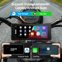 China 6.86inch Motorcycle Portable GPS Navigation Device Touch Screen Supports Radio Function Dashboard Wireless CARPLAY Android AUTO for sale