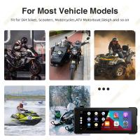 China 6.86inch Motorcycle Portable GPS Navigation Device Touch Screen Supports Radio Function Dashboard Wireless CARPLAY Android AUTO for sale