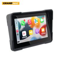 China PORTABLE 5 INCH CARPLAY SCREEN 1080P FRONT REAR CAMERA BIKE WITH BUILT-IN GPS NAVIGATION DVR MOTO CAMERA for sale