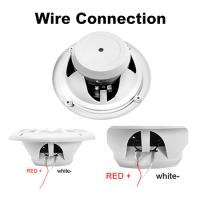 China White 6.5 inch 2 Way Boat Stereo Speaker 120W Output Power for Marine Boats ATV UTV SxS for sale