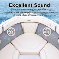 China White 6.5 inch 2 Way Boat Stereo Speaker 120W Output Power for Marine Boats ATV UTV SxS for sale