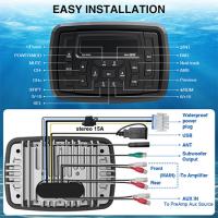 China 7-Channel Marine Digital Media Receiver With Bluetooth And EcoCast Speaker System Compatibility for sale