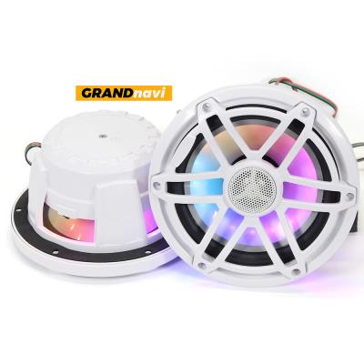 China GRANDnavi 6Inch RGB LED Lighting Marine Speakers , IP67 Boat Yacht Marine Stereo for sale