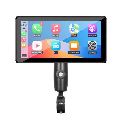 China 6 inch motorcycle carplay navigation screen 1080P high-definition lens waterproof motorcycle parking monitoring tire pressure detection recorder for sale