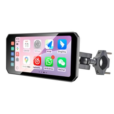 China 7 Inch Motorcycle Carplay GPS Navigation Screen Moto Android Auto Touch Display Quick Easy Removal of Anti-theft for sale