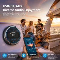China High-Power 4X50W Marine Stereo Radio Player for Outdoor Yacht Off-Road Vehicle Sightseeing Bus with USB & AUX for sale