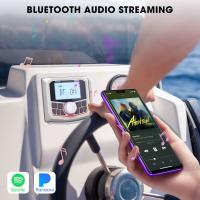 China Waterproof Bluetooth Radio Marine Stereo FM AM Digital Media Audio Player+2 Pairs 4 inch Stereo Speakers For ATV UTV Golf Cart Tractor for sale