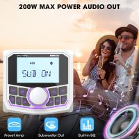 China Waterproof Bluetooth Radio Marine Stereo FM AM Digital Media Audio Player+2 Pairs 4 inch Stereo Speakers For ATV UTV Golf Cart Tractor for sale