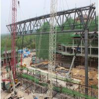 China 100m Long Span Truss Structure Grey Q345 Steel Tube Trusses On Site Installation for sale