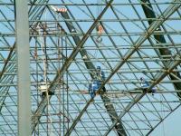 China Sand Blasting Paint Space Frame Truss Stadium Roof Building Customized for sale