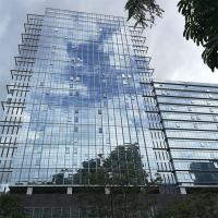 China Aluminum Huge Unitized Glass Curtain Wall Cladding System 120mm for sale