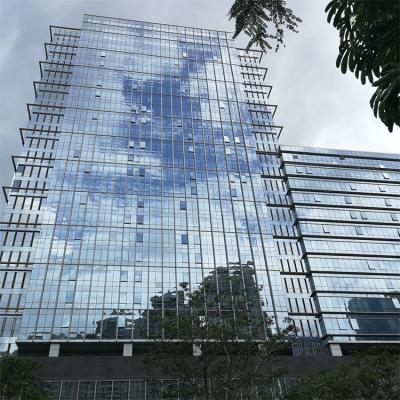 China Aluminum Huge Unitized Glass Curtain Wall Cladding System 120mm for sale