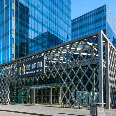 China Q355 Exterior Facade Panels 1.5mm Double Glass Curtain Wall CAD for sale