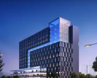 China GB Tempered Glass Aluminium Curtain Wall System 0.36mm CAD For High Building for sale