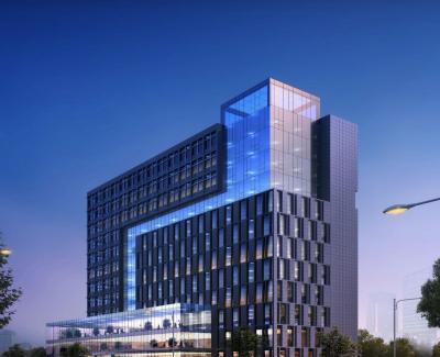 China GB Tempered Glass Aluminium Curtain Wall System 0.36mm CAD For High Building for sale