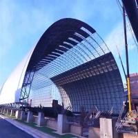 China Large Span Coal Shed Bolt Ball Design Steel Space Frame Building Construction for sale