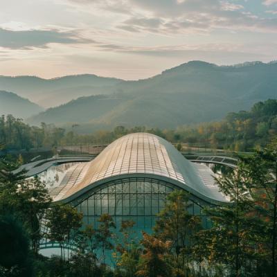 China Estructura espacial con un diseño elegante para parques centrales e instalaciones informales Edificios de acero duraderos y versátiles for sale
