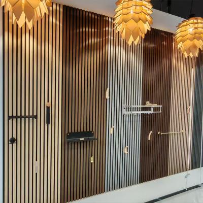 China OEM Eco-Friendly Soundproof Wooden Acoustic Slat Wall Panel with 21mm Thickness for Music Room Studio for sale