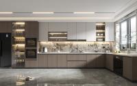 China Modern Kitchen Cabinet with Customized Color Soft Close and 16mm Thick Carcase for Durable Storage for sale