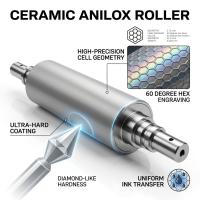 China Max Diameter 750 Mm Ceramic Anilox Roller Providing High Precision and Consistent Ink Volume with Ink Transfer Efficiency for sale