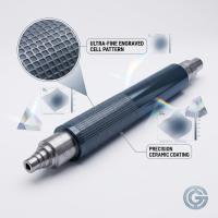 China Precision Engraving Ceramic Anilox Roller Micro Gravure 30-2000 LPI Coating Printing Anilox Roll for sale