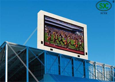 China Pixel 10mm DIP Outdoor LED Display Board IP65 Waterproof 10000pixels/m² 8000cd Brightness for sale