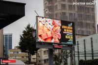 China Outdoor P10 LED Video Wall 960x960mm Iron Cabinet Column Mounted Display 8000cd Brightness for sale