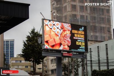 China Outdoor P10 LED Video Wall 960x960mm Iron Cabinet Column Mounted Display 8000cd Brightness for sale
