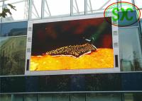 China P10 DIP Outdoor Advertising LED Screen 8000cd Brightness 10000pixels Density for Airport Bus Station Mall for sale