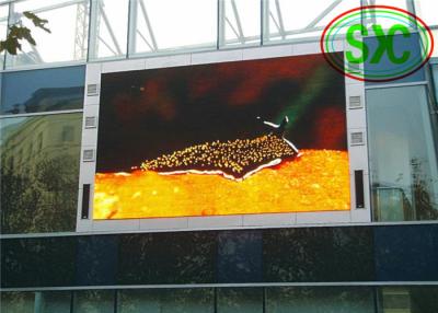 China P10 DIP Outdoor Advertising LED Screen 8000cd Brightness 10000pixels Density for Airport Bus Station Mall for sale