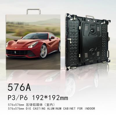 China P3 Indoor Rental LED Screen Die Casting Aluminium Cabinet 576x576mm 4K Resolution IP43 for sale