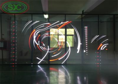 China Indoor P3.91-7.82 Transparent LED Display Curtain Screen 500x1000mm Easy Maintenance for sale