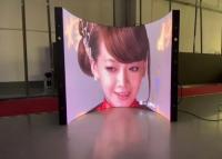 China Outdoor P3.91 500x1000mm Curved LED Screen IP65 Flexible Display with Arc Locks for sale