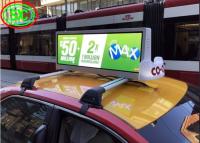 China Double Side P5 Taxi Top LED Display 960x320mm 5000nit Waterproof Advertising Sign for sale