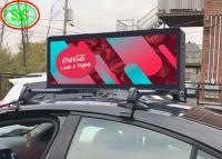 China Wireless Car LED Sign Display P4 Full Color MBI5020 Module Taxi Topper Screen 21KG for sale