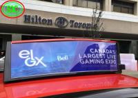 China P6 Full Color LED Car Roof Sign Display Double Side Waterproof WiFi 4G Remote Control for sale