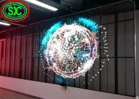 China P10 Outdoor transparent led curtain screen for Window , 75% Transparency for sale