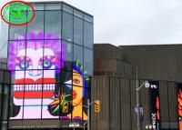 China P6.25 Outdoor Glass Advertising LED Display Screen - 70% Transparency, 5000cd/m² Brightness Transparent LED Curtain for sale