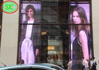 China P3.91 Outdoor Transparent LED Display 5000nits High Brightness Building Wall Screen for sale