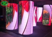 China P4 Indoor Fixed Advertising Cylindrical LED Display Screen 5 Year Warranty 1920Hz Refresh Rate for sale
